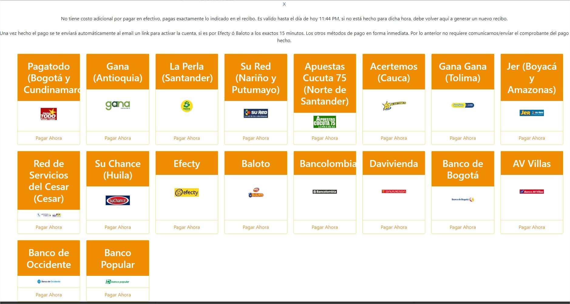 WHMCS Payu Efectivo Colombia